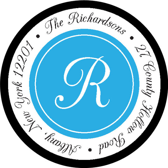 Personalized Large Initial Round Address Labels